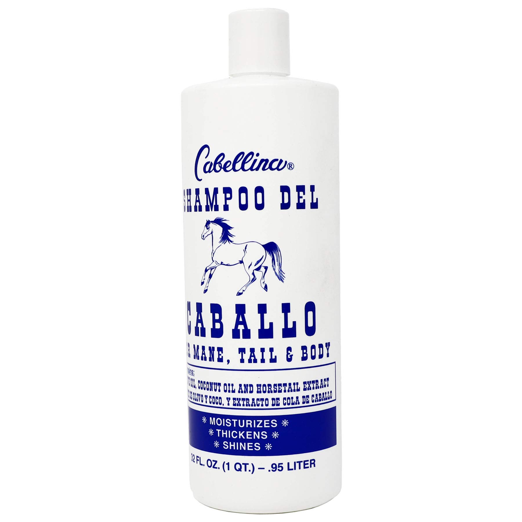 Cabellina Shampoo Del Caballo, with Horsetail Plant Extract, Provides Volume and Shine to your hair, 32 FL Oz, Bottle