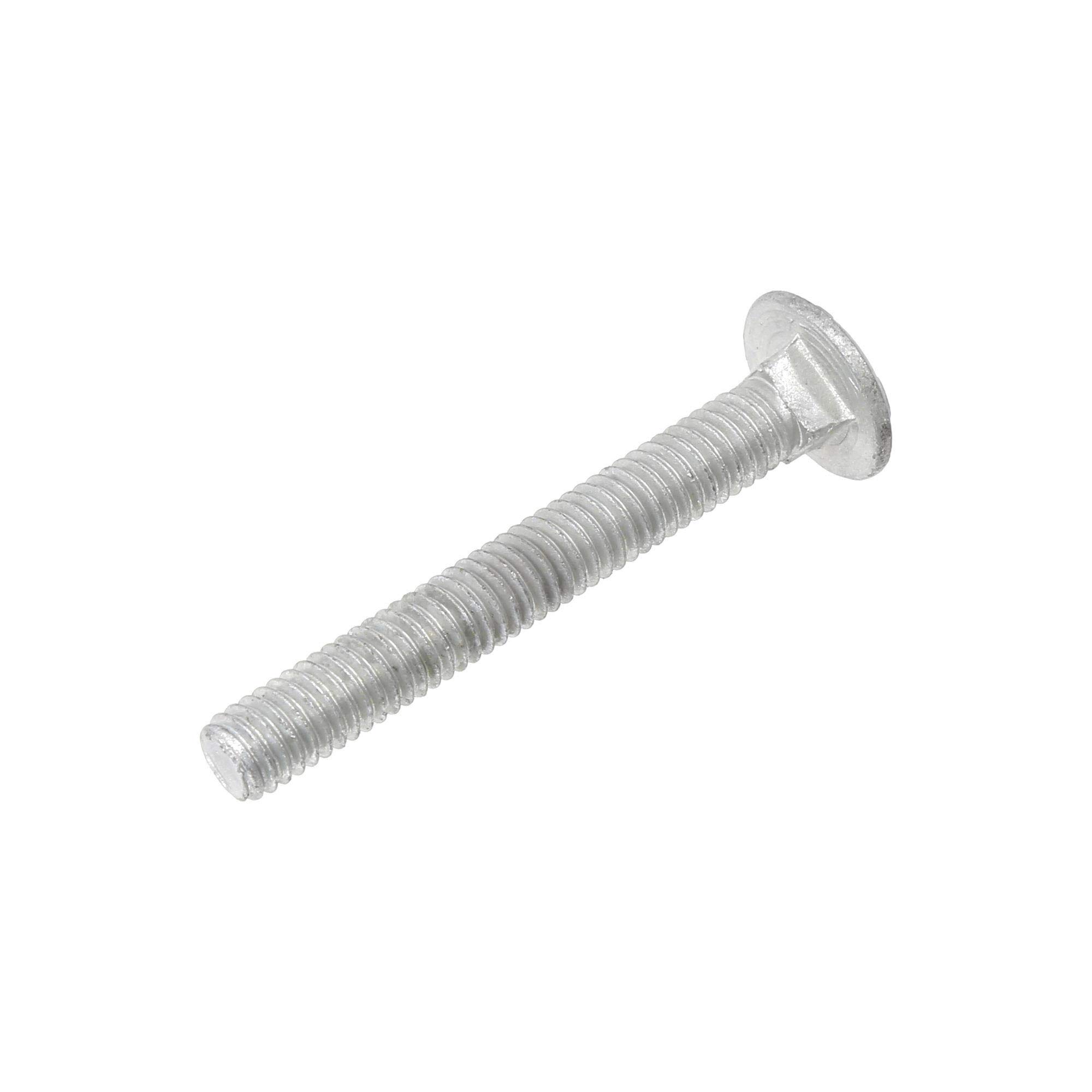 5/16" x 2 1/2" Long Carriage Bolts with Nuts, Galvanized Steel (Set of 25)