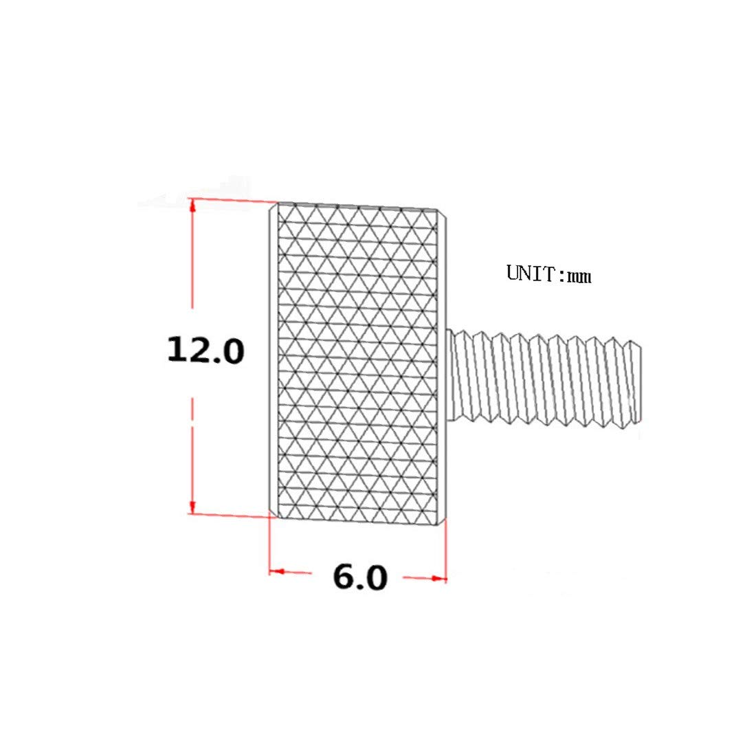 New Lon0167 Computer PC Featured Graphics Card Flat reliable efficacy Head Knurled Thumb Screws Sky Blue M3.5x6mm 4pcs(id:7a4 0c 65 55d)