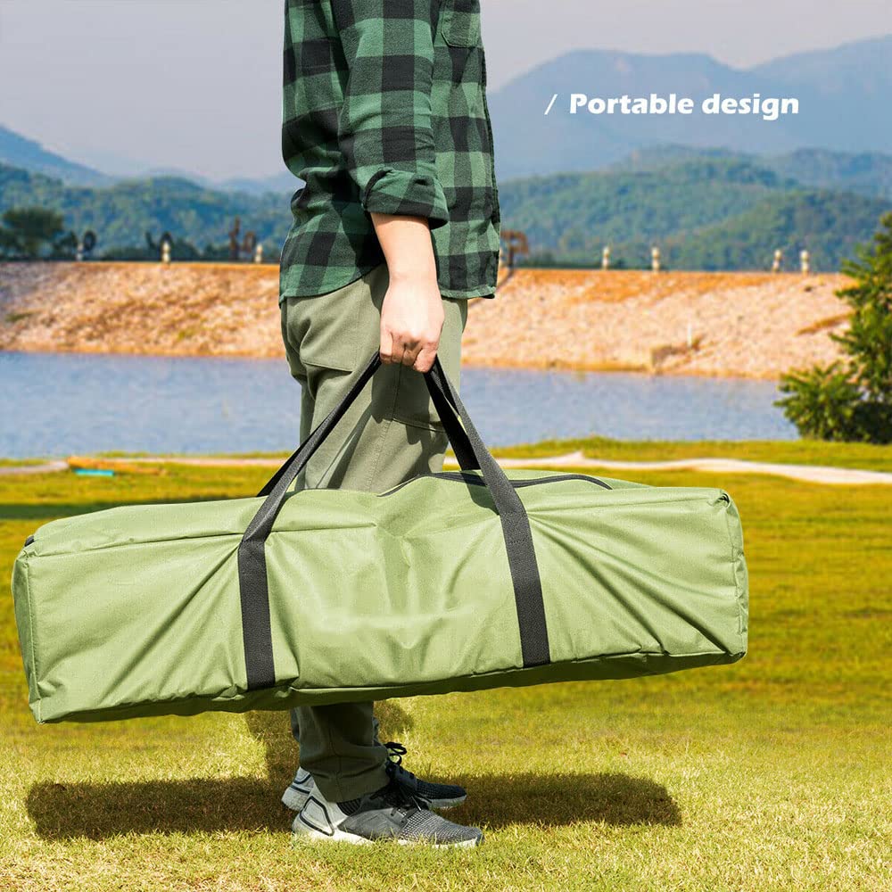 1-Person Compact Portable Pop-Up Tent/Camping Cot with Air Mattress Sleeping Bag