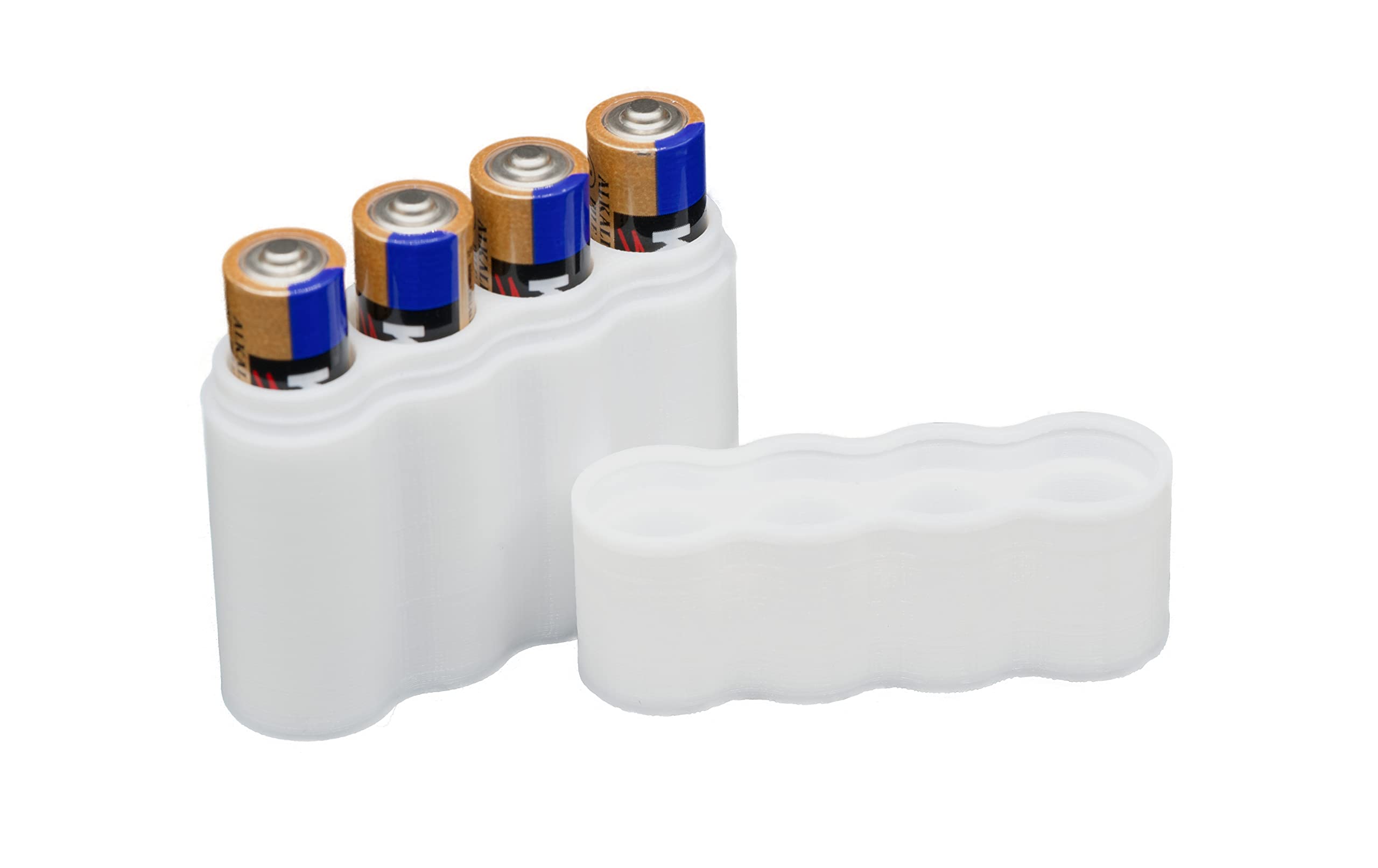 Protect Your Power - Slimline AAA Battery Case, Soft Durable material - Pack of 2 (Holds 4 Batteries)