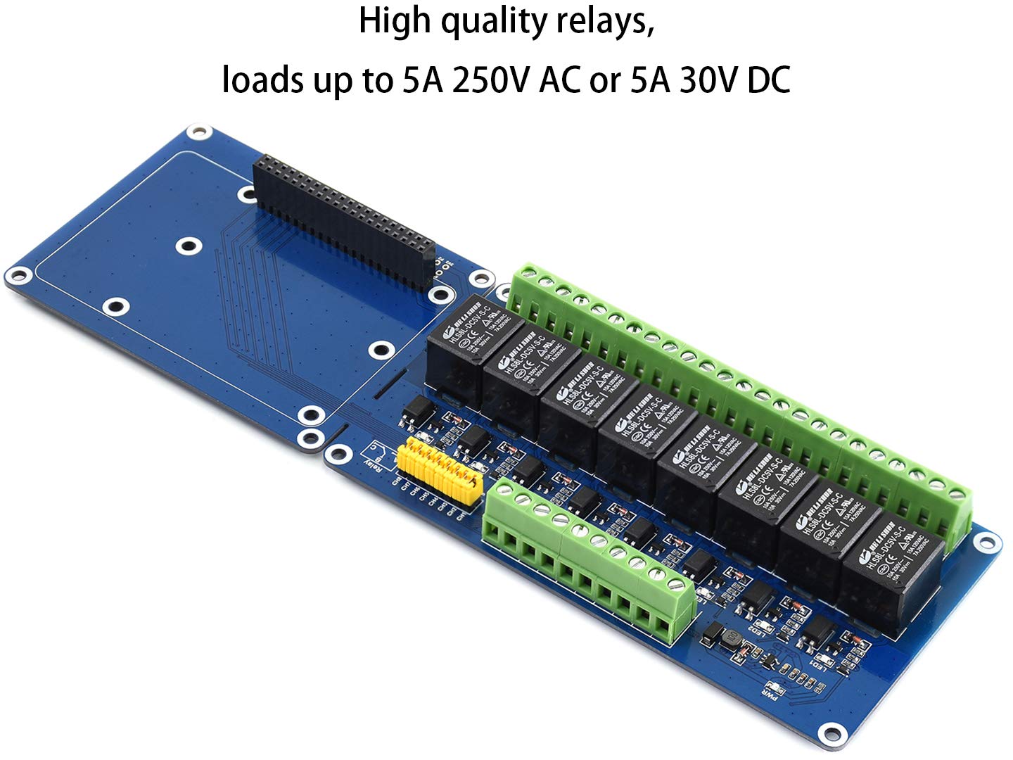 8 Channel Relay Module Board for Raspberry Pi 4B/3B+/3B/2B/A+/B+/Zero,Jetson Nano 8-CH Relays Loads up to 5A 250V AC or 5A 30V DC