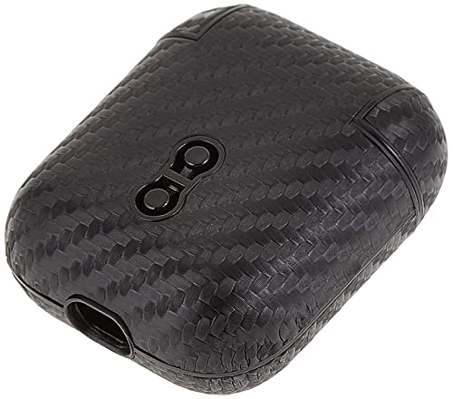 BMW AIRPODS CASE Cover CASE PU Leather Carbon Fiber M Metal Logo - AIRPODS 1/2 Black