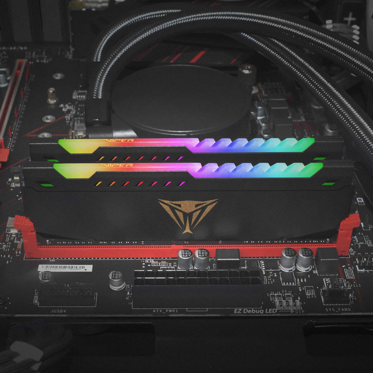 Patriot Viper Steel RGB DDR4 RAM 32GB (2X16GB) 3600MHz CL20 1.35v UDIMM Desktop Gaming Memory Kit Compatible with XMP - PVSR432G360C0K