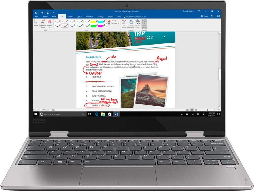 2018 Lenovo Yoga 720 2-in-1 12.5 pulgadas FHD IPS Touchscreen Tablet Laptop Notebook, Intel Core i5-7200U up to 3.1GHz, 8GB DDR4, 128GB SSD, USB 3.0, Fingerprint Reader, Windows 10 (Renewed)