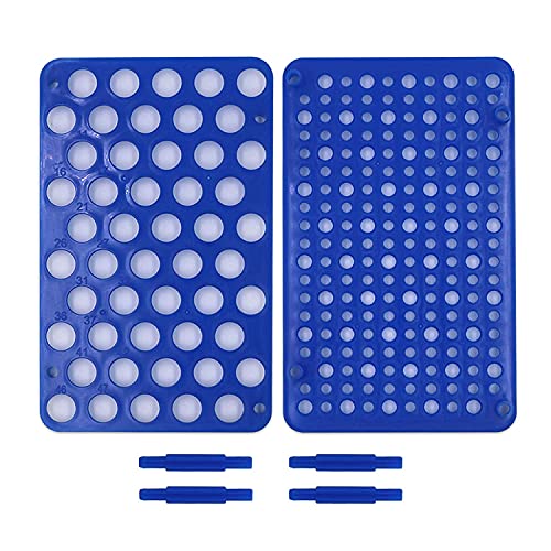 Centrifuge Test Tube Rack for 15ml, Laboratory Plastic Test Tube Rack Holder,Detachable Lab Test Tube Rack, 2 Pack 50 Well
