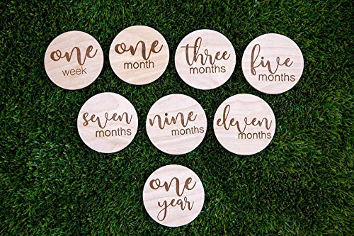 Baby Milestone Wood Circles
