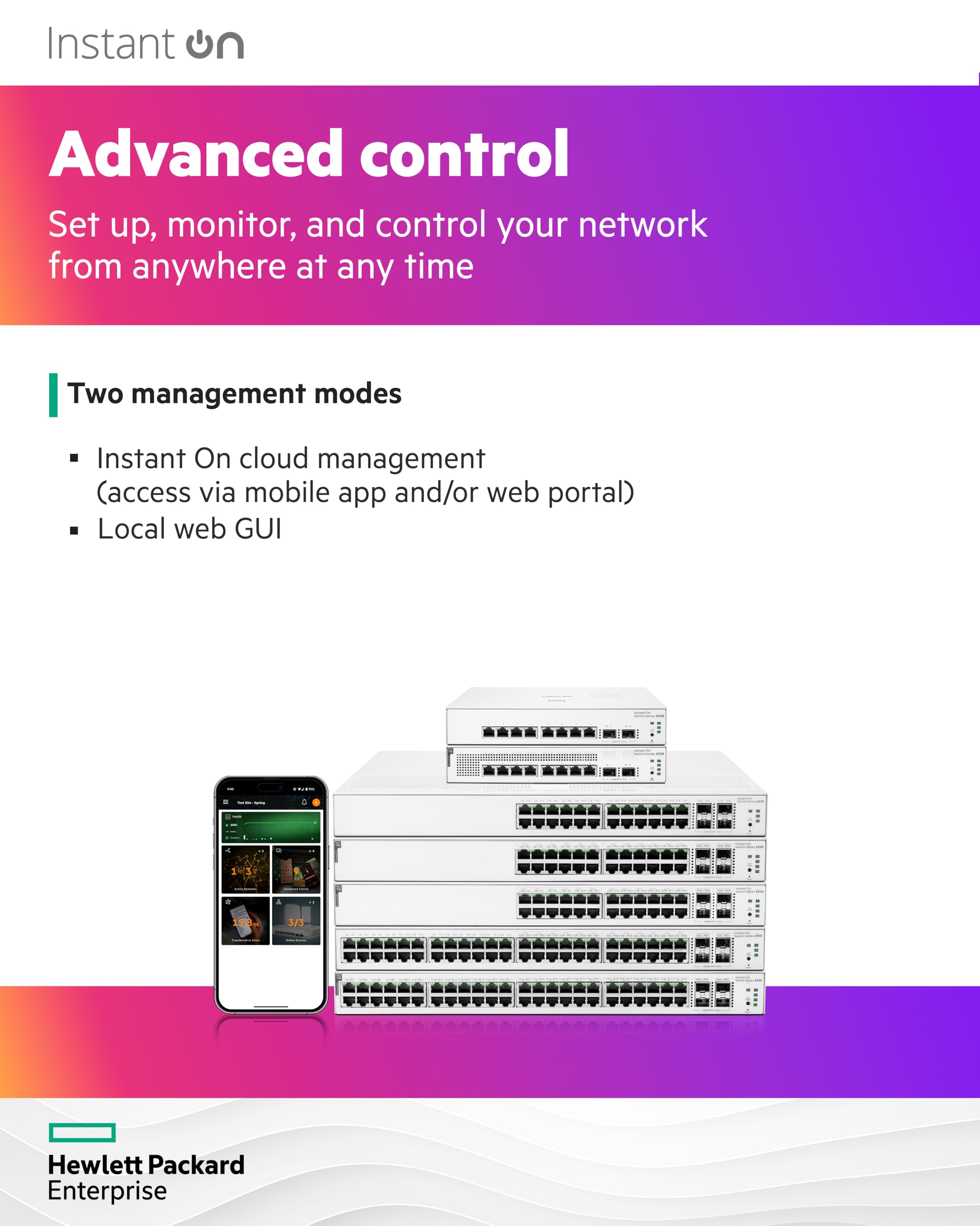 HPE Aruba Instant On 1930 8G 2SFP Switch - Switch - 10 Ports - Managed - Rack-mountable