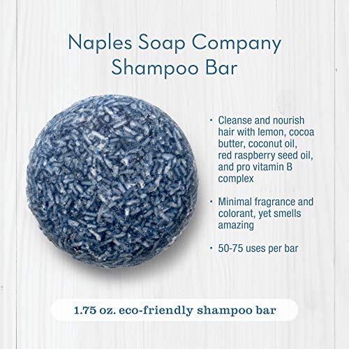 Naples Soap Company Solid Shampoo Bar for All Hair Types – Eco-Friendly, Free of Parabens, Alcohol, Pthalates – Handmade, pH Balanced, Hydrating Haircare, Lasts 50-75 Uses – Boyfriend, 1.75 oz