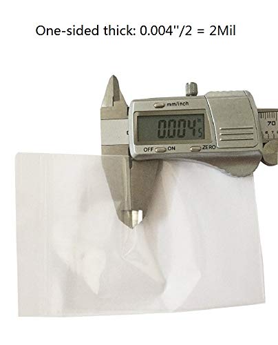 3''x 4'', (Pack of 100) Small Clear Poly Zipper Bags Reclosable Zipper lock Storage Plastic Bags for Jewelry, Gift Card, Halloween Candy