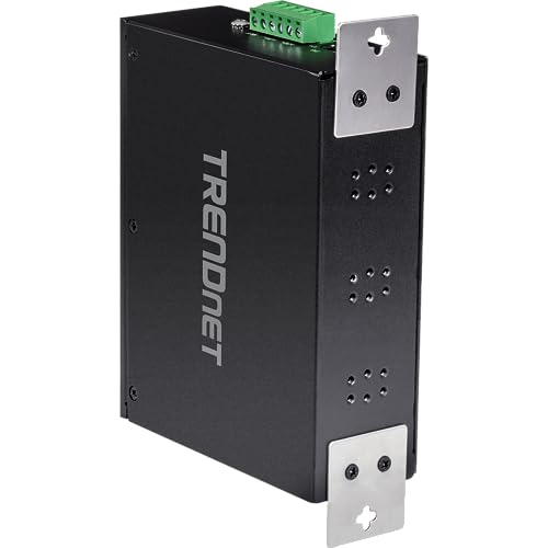 TRENDnet 16-Port Hardened Industrial Unmanaged Gigabit DIN-Rail Switch, TI-G162, 14 x Gigabit Ports, 2 x Gigabit SFP Slots,32Gbps Switching Capacity, IP30 Ethernet Network Switch, Lifetime Protection