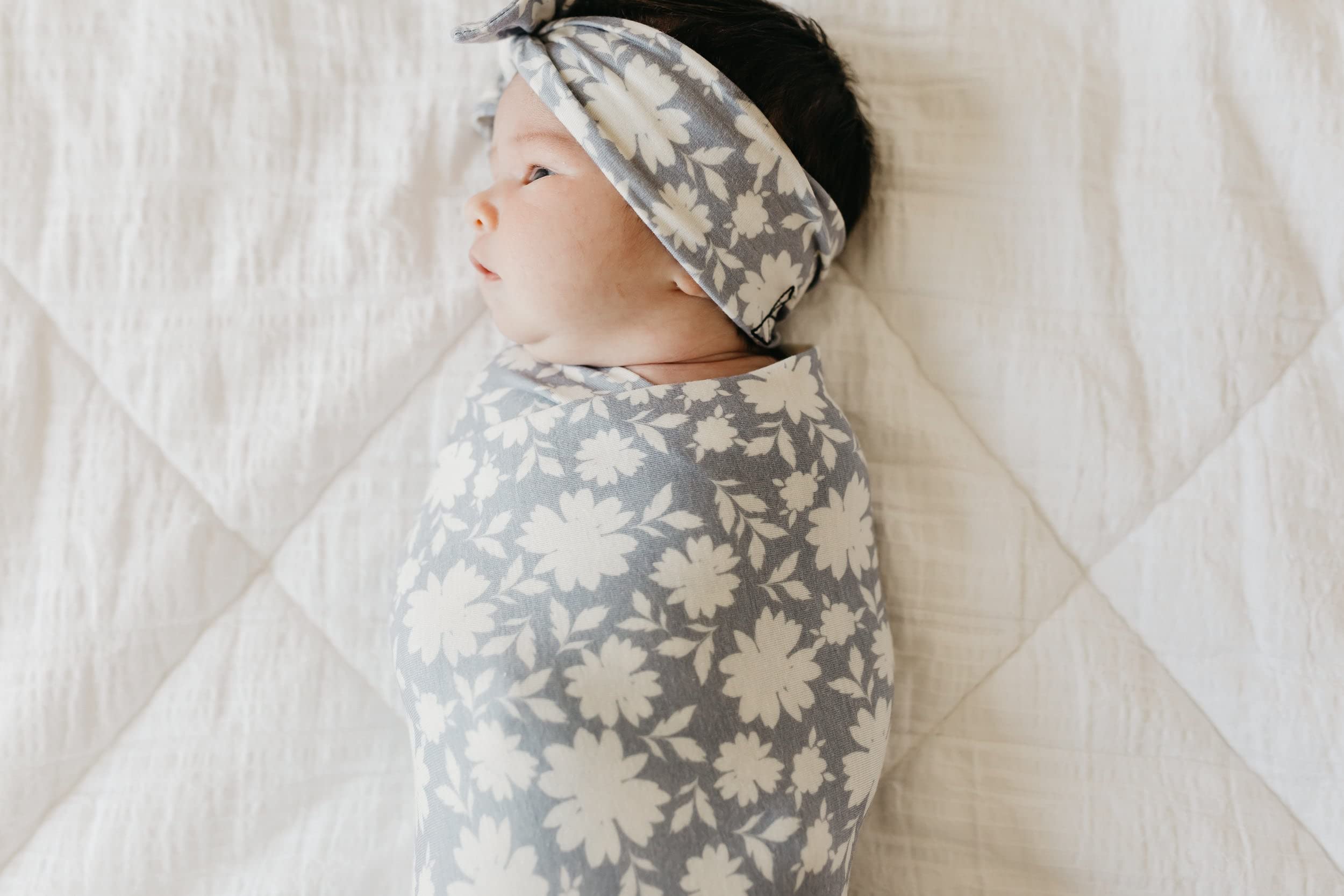 Copper Pearl Large Premium Knit Baby Swaddle Receiving Blanket Lacie