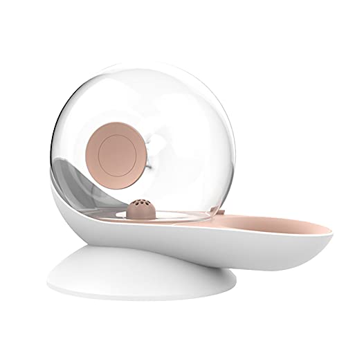 CLICIC Cat Dog Water Dispenser Automatic Water Drinking Fountain for Small or Medium Size Dogs Cats Easy to Clean Snail Shape 2.8L Pink