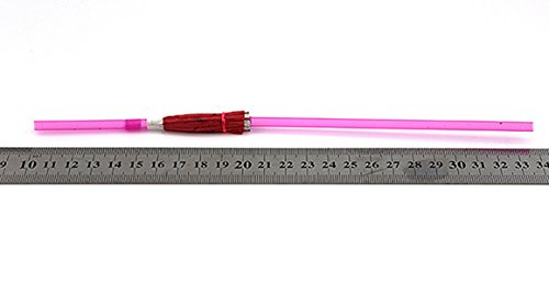 100 Pcs Disposable Umbrella-Shaped Straws Flexible Bendable Table Decor Straws for Hawaiian Tropical Drinks Soft Drinks Cocktail Bars Restaurants Luau Party Supply Beverage Decorations