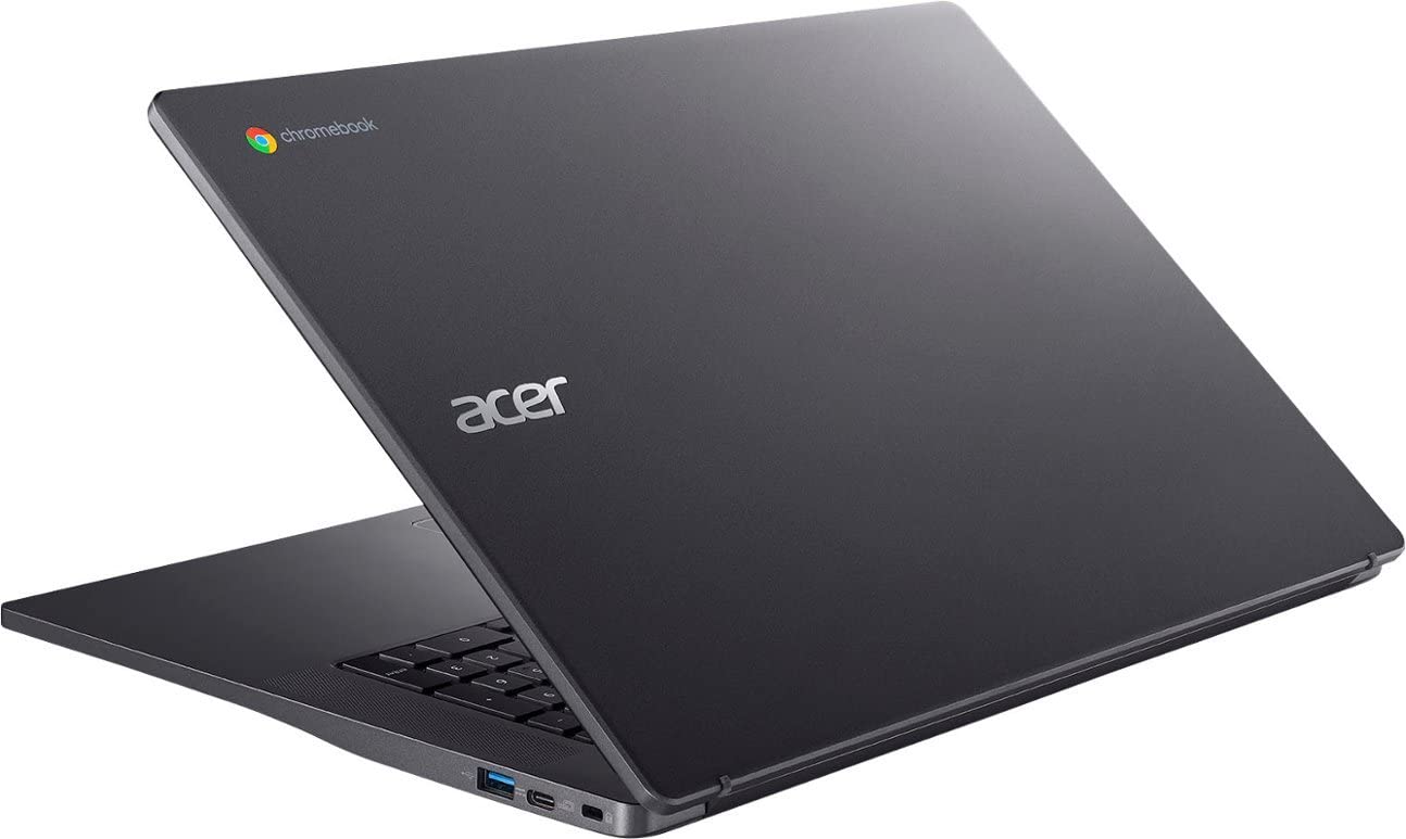 acer 2023 Newest Chromebook 17.3" FHD IPS Touchscreen Light Laptop, 4-Core Intel Pentium N6000 (Upto 3.3GHz), 8GB RAM, 64GB eMMC, HD Webcam, UHD, WiFi 6, 10+ Hour Battery, Chrome OS, w/MarxsolCables