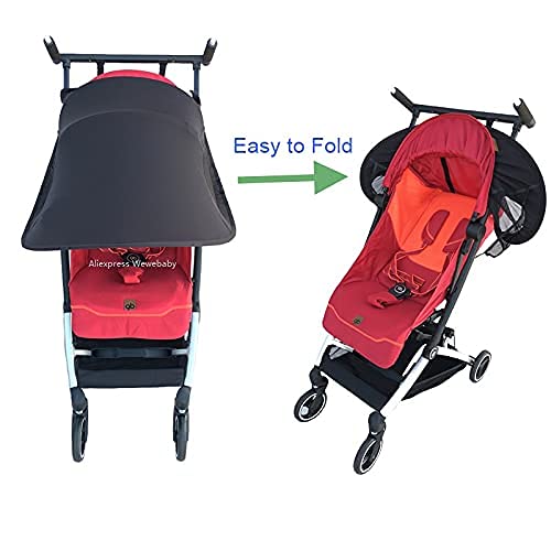 50+UPF Sunshade Extension Compatible with GB Pockit+ All City,Sun Visor UV Protect for Baby Stroller,Baby Stroller Summer Accessories, SUN002