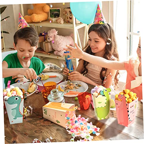Abaodam 72 Pcs Mini Treat Bags Disposable Containers Bulk Popcorn Dinosaur Candy Bags Popcorn Gift Movie Popcorn Bucket Popcorn Bulk Individual Bags Paper Popcorn Boxes Popcorn Paper Bags
