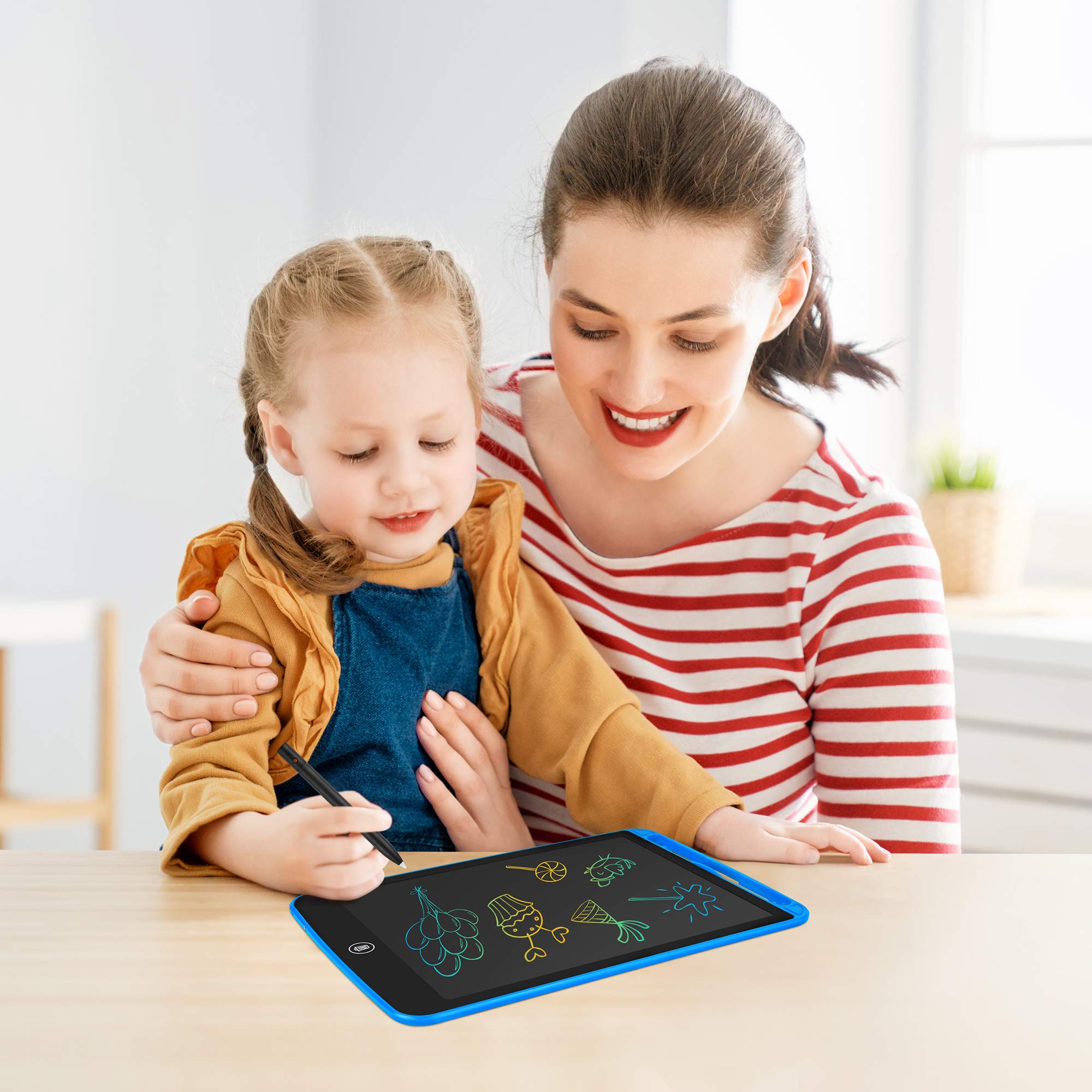 10 Inch Colorful Erasable Doodle Board Tablet - Educational Toy for 3-6 Year Old Kids
