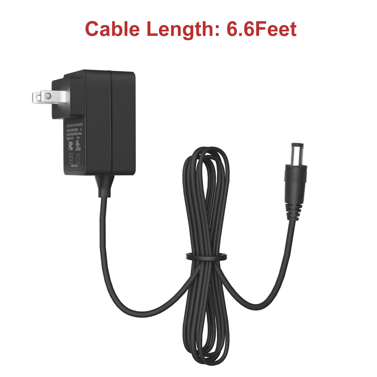 5V Baby Swing Replacement Power Cord Compatible with Swing, Simple Swing, Glider LX, Glider Elite, Glider Petite LX, Sweetpeace, Sweet Snuggle, DuetConnect LX, DuetSoothe AC Adapter (6.6FT)