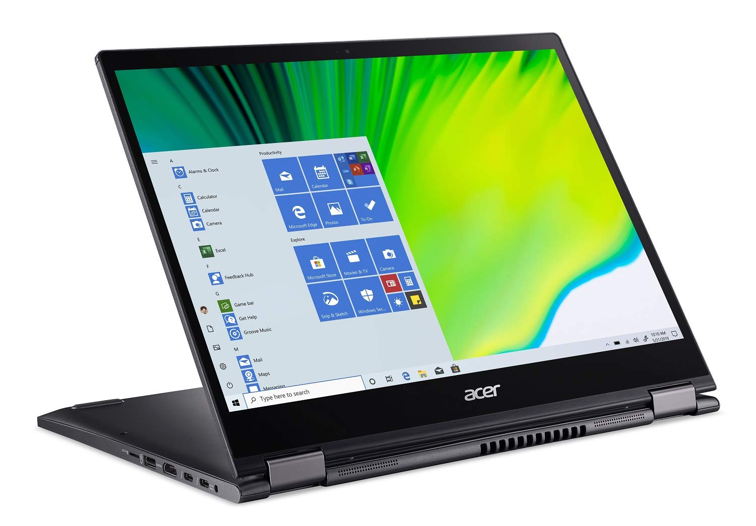 Acer Spin 5 SP513-54N-58XD Convertible Laptop-, 13.5' 2K IPS Touch, Intel i5-1035G4, 8GB LPDDR, 256GB SSD, Rechargeable Active, Windows 10 Pro Predator Rolltop Jr. Smoky White