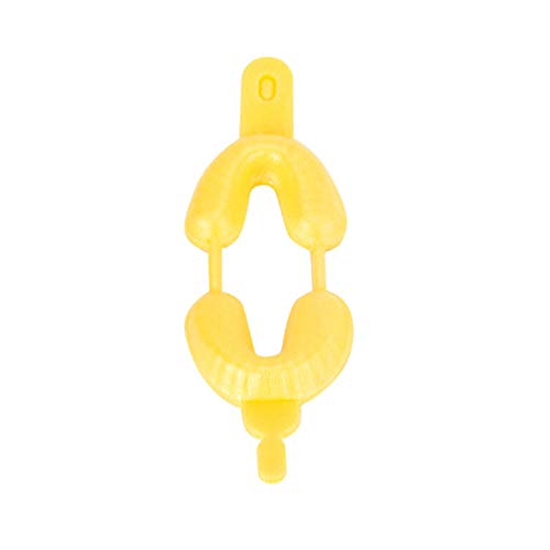 20pcs Disposable Dental Fluoride Trays Fluorinated Foam Dental Tray Dental Materials Tray alginate impression material for Kids Use Size M Yellow