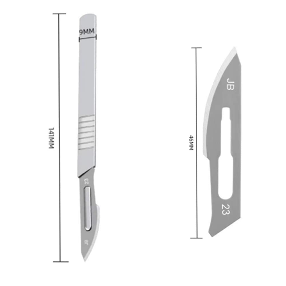 1 Pc Scalpel Blades Scalpels Surgical Sterile Blades with 10 Pcs Replaceable Knife Blades Carbon Steel Blades for Callus Removal,Sculpting, Cutting,Crafts & More