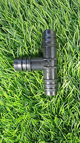 Drip Irrigation Universal Barbed Tee Fitting, Barbed Connectors for 5/8" Drip Tubing Connectors compatible with Rain Bird and Most 5/8" Tubing or Sprinkler Systems (20 in pack)