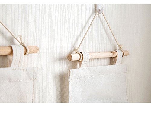 Hanging Storage Bag, Wall Mounted 3 Pockets Nursery Storage Bag Over The Door Storage Pockets Fabric Wall Door Closet Hanging Storage Bag Organizer