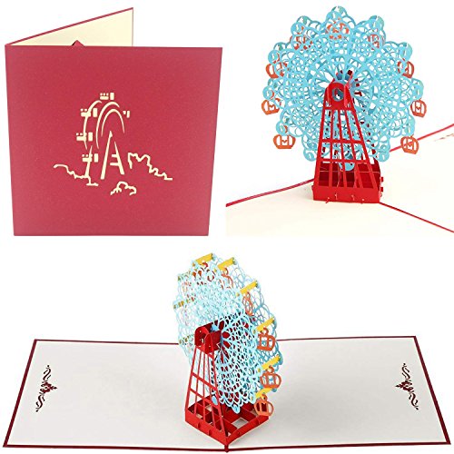 3D Pop Up Greeting Cards 4 Pack Assortment By Aloha Cards | For Birthdays, Thank Yous, All Occasions / Wow Your Loved Ones / Individually Packaged with Envelope and Protective Bag