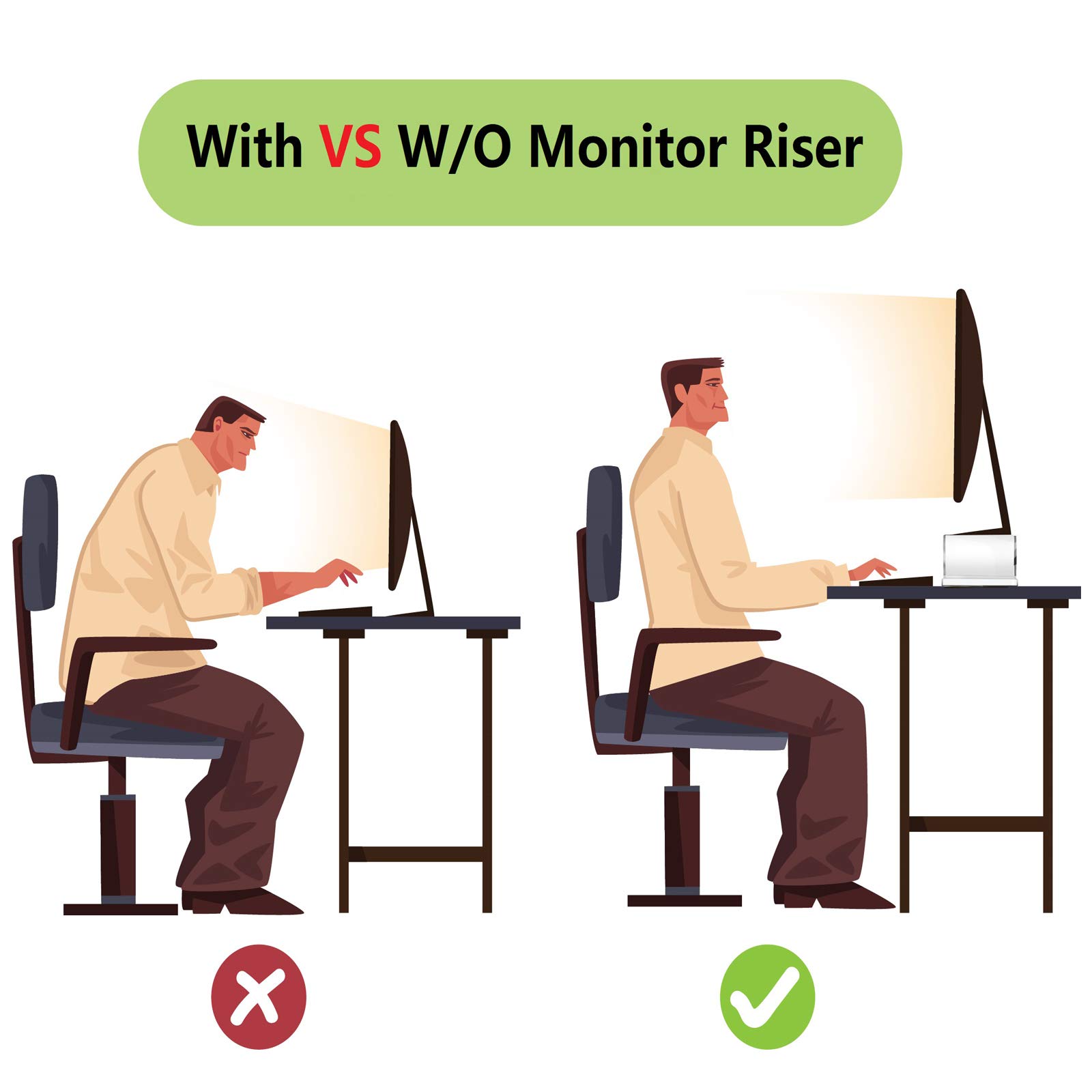 Acrylic Computer PC Laptop Monitor Stands Riser Clear 15โ Desk Space Saving Stand Organizer Anti Cat Keyboard Protector Compatible with HP Acer LG Apple 13inch 14inch Laptops TVs & other Electronics