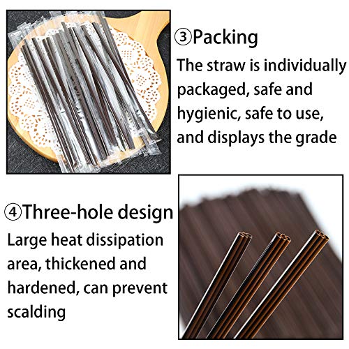 Coffee Stirrers Sticks 400 Individually Wrapped 6.7in,Disposable coffee straw stirring rod,Coffee Straw,Disposable Plastic Drink Stirrer Sticks Health and Safety Three-hole coffee straw