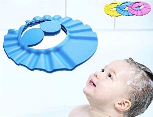 3PCS Baby Shower Cap for Washing Hair, Kids Bathing Hat Protect Baby’s Eye and Ear, Shampoo Shield Visor Guard for Toddler Infant Child 789987