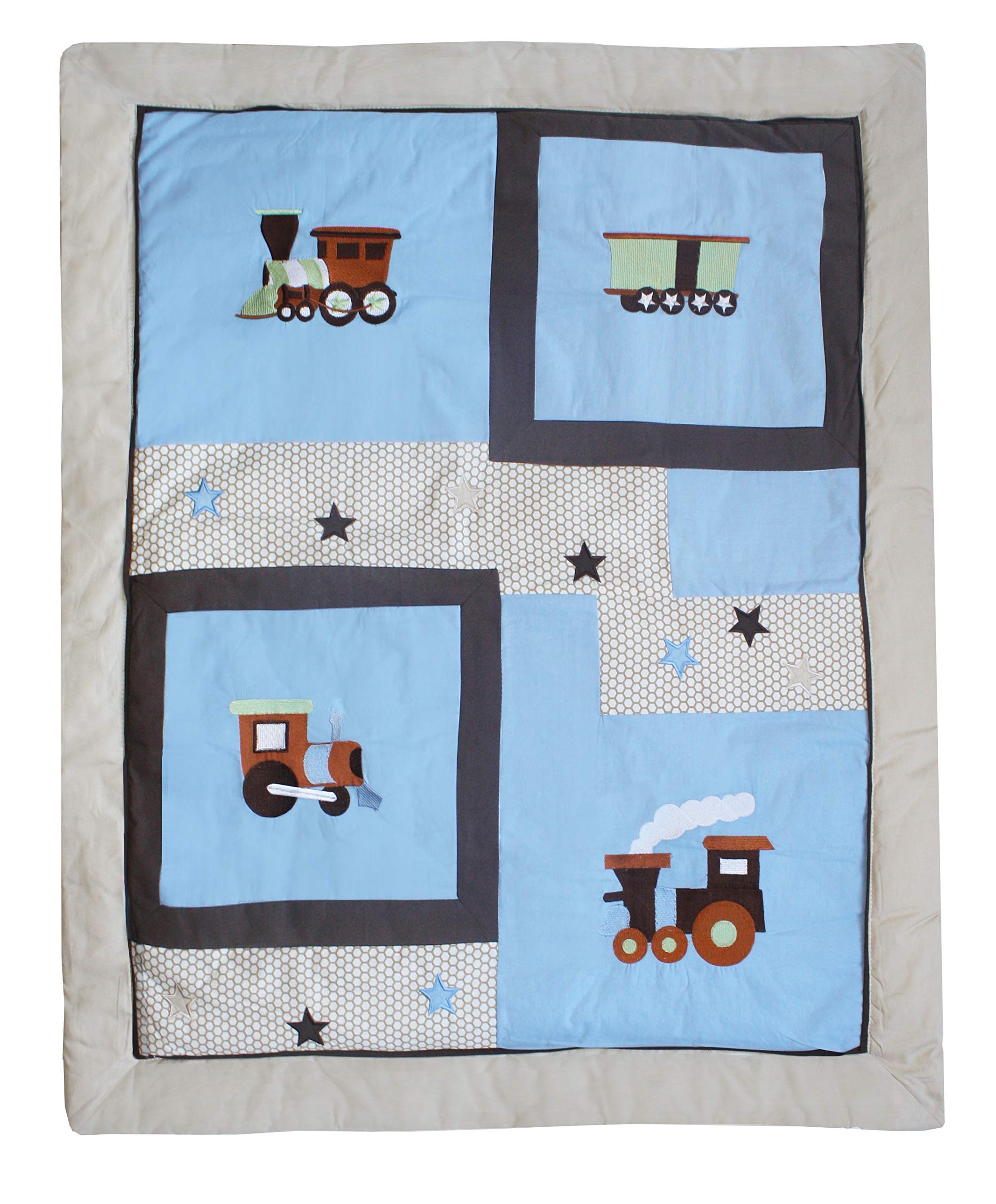 BabyFad Train 9 Piece Baby Crib Bedding Set