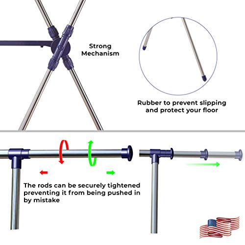 Smart Some Clothes Drying Rack - Foldable Drying Racks for Laundry, Heavy Duty Stainless Steel for Indoor and Outdoor Use (Easy Assembly Video)