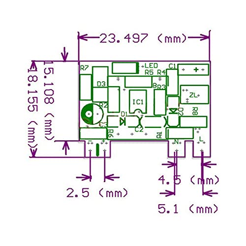 Acxico 5Pcs 5V 700mA Board Module Mini AC-DC 110V 120V 220V 230V to 5V 12V Converter Board Module Power Supply