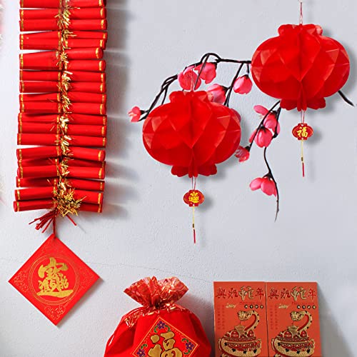 20 Pieces 10 Inches Chinese Red Lanterns Decorations for Spring Festival, UNIIDECO Lunar New Year Wedding Mid Autumn Festival Decorations