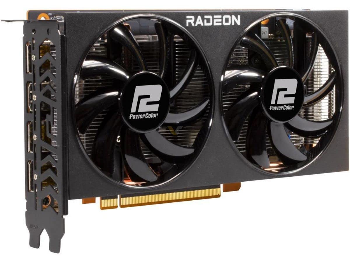 PowerColor Fighter AMD Radeon RX 6600 XT Gaming Graphics Card with 8GB GDDR6 Memory, Powered by AMD RDNA 2, HDMI 2.1