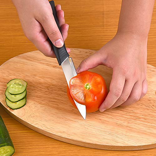 Paring Knife, New Sharp and Durable Fruit Knife with Protective Cover,fruit Knife Small Fo Exquisite Appearance,suitable for Most Types of Vegetables and Fruits,3 Pieces (black)
