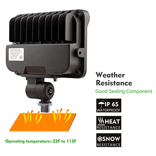 bulbeats 4 Pack 70W LED Flood Light Outdoor, 10500LM Eqv.250W Flood Security Light, 5000K Knuckle Mount, IP65 Waterproof Outdoor Lighting for Tree/Yards/Advertising Boards