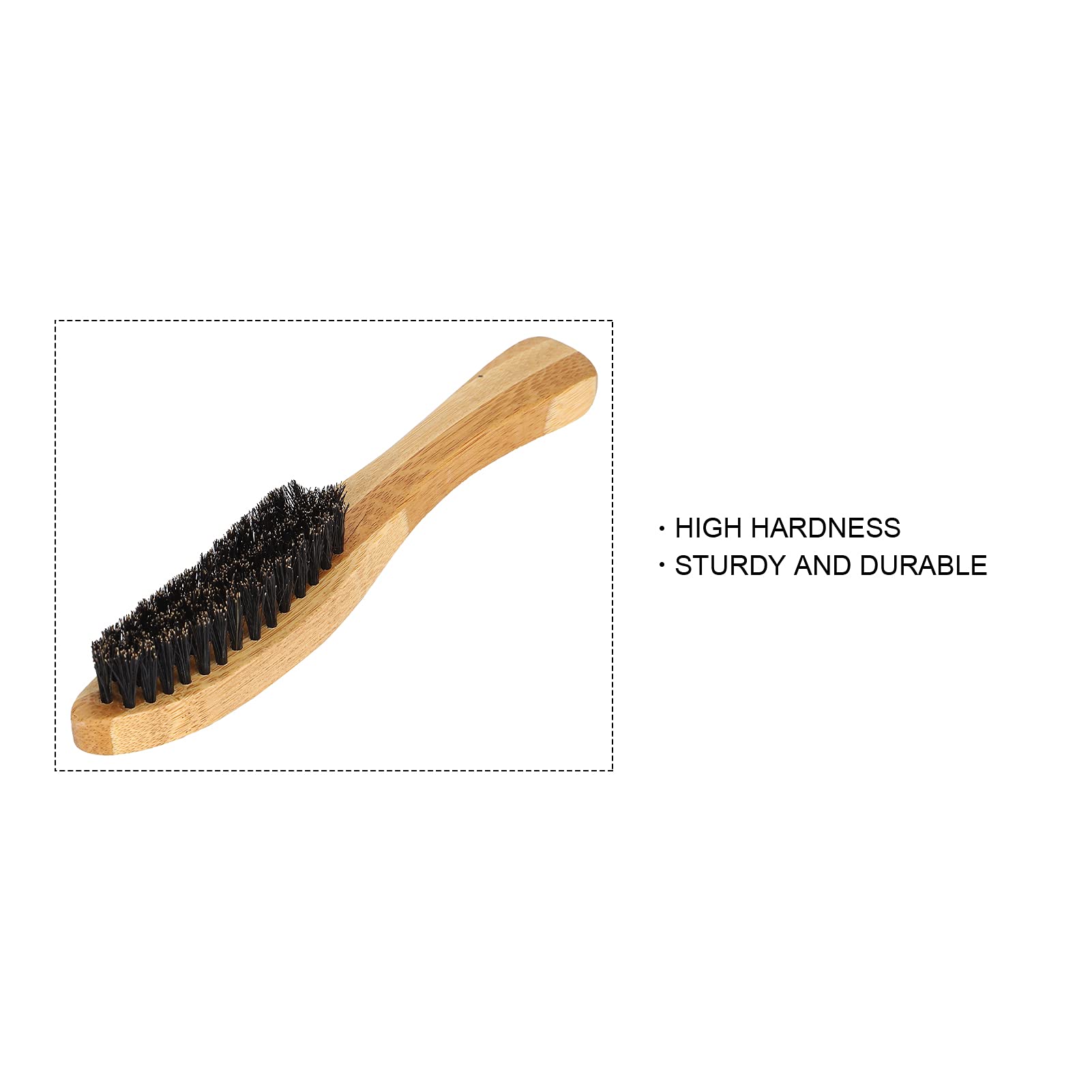Beard Styling Brush with Strong Toughness, Portable Ergonomic Curved Design for Beard, Mustache Straightening and Growth Promotion (Small)