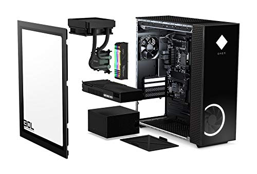 OMEN 30L Gaming Desktop PC (AMD Ryzen 9 5900X Processor RGB Liquid Cooled, NVIDIA RTX 3090 Graphics Card, 800 Watt PSU, Windows 10 Professional, 2TB PCIe SSD + 2TB HDD, 64GB HyperX RGB RAM)