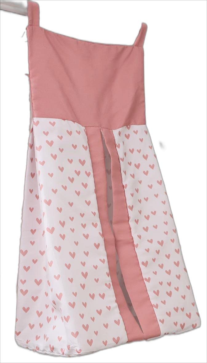 Pink Crib Sets for Baby Girls, Swan Crib Bedding Set by Sweet Baba, 5 PC Nursery Crib Set Includes Quilt/Fitted Sheet/Crib Skirt/Diaper Stacker/Blanket(Flower Theme)