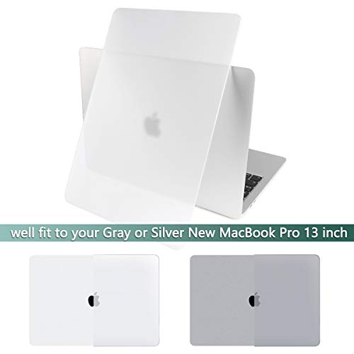 Batianda Laptop Case for MacBook Pro 13 A2338 M1/M2 A2289 A2251 Model 2020 2022 Release, PC Hard Shell Case with Keyboard Cover & Screen Protector for Newest Mac Pro 13-inch Touch Bar, Matte Clear