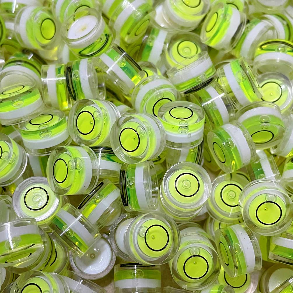 10Pcs Small Circular Bubble Level 10x6mm Mini Round Bullseye Spirit Levels Measuring Tools