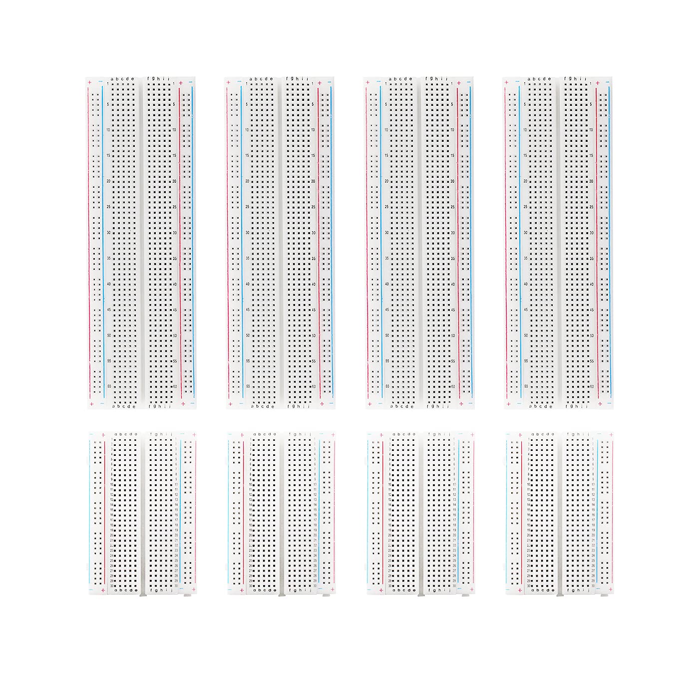 OCESTORE Quality Breadboard Circuit Board 4 PCS 830 Point and 4 PCS 400 Point Solderless Breadboards for Proto Shield Distribution Connecting Blocks