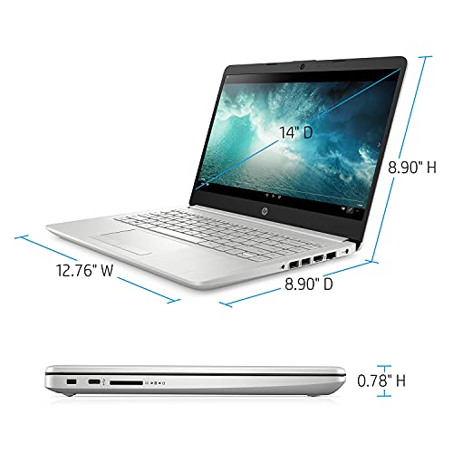 HP Pavilion 14 Laptop, HD Display, AMD Ryzen 3 3250U (Beats i7-7560U), 16GB RAM, 256GB SSD, AMD Radeon Vega 3 Graphics, Webcam, Wi-Fi, HDMI, Bluetooth, Windows 10 Home, Natural Silver (Latest Model)