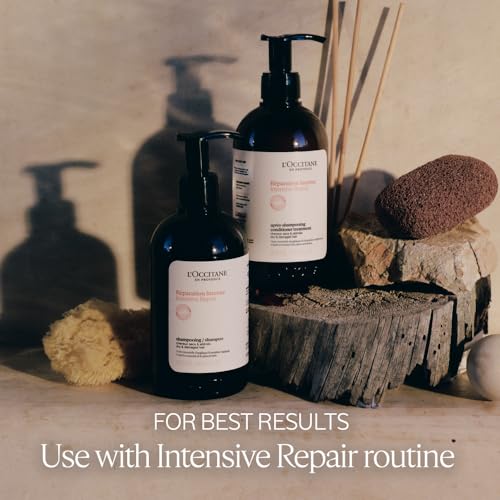 L'OCCITANE Intensive Repair Shampoo 16.9 fl. oz.: Silicone-Free Shampoo, Help Revitalize Dry, Damaged, Color-Treated Hair, Vegan