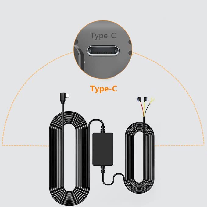 【WOLFBOX i05 Dash Cam + Type-C Hardwire Kit+128G Card】 i05 Dash Cam with Type-C Hardwire,128G Card Kit