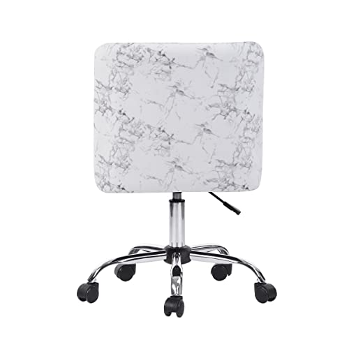 Geniqua Fabric Office Chair Adjustable Height Casters Computer Task Chair Swivel Home Office, Marble