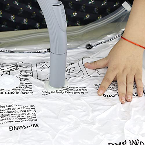 20 Vacuum Sealer Bags β Compression Bags for Travel, Clothes, and Blanket Storage β Airtight Space Saver Bags in 4 Sizes and Pump by Home-Complete